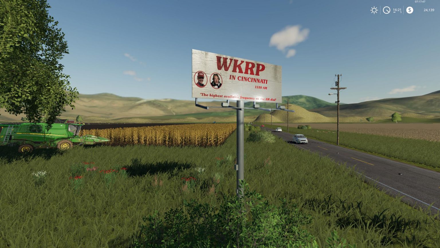 LS2019 WKRP Billboard v1.0 - Farming Simulator 22 mod, LS22 Mod download!