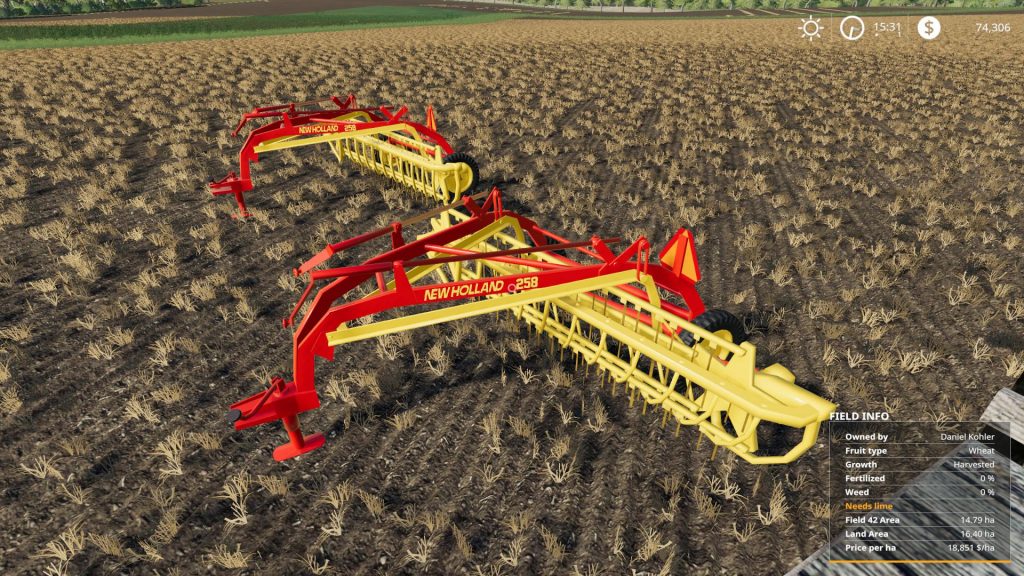 Mod New Holland 258 Rake/Tedder v1.0 - FS 25 modding - LS25 Mod download!