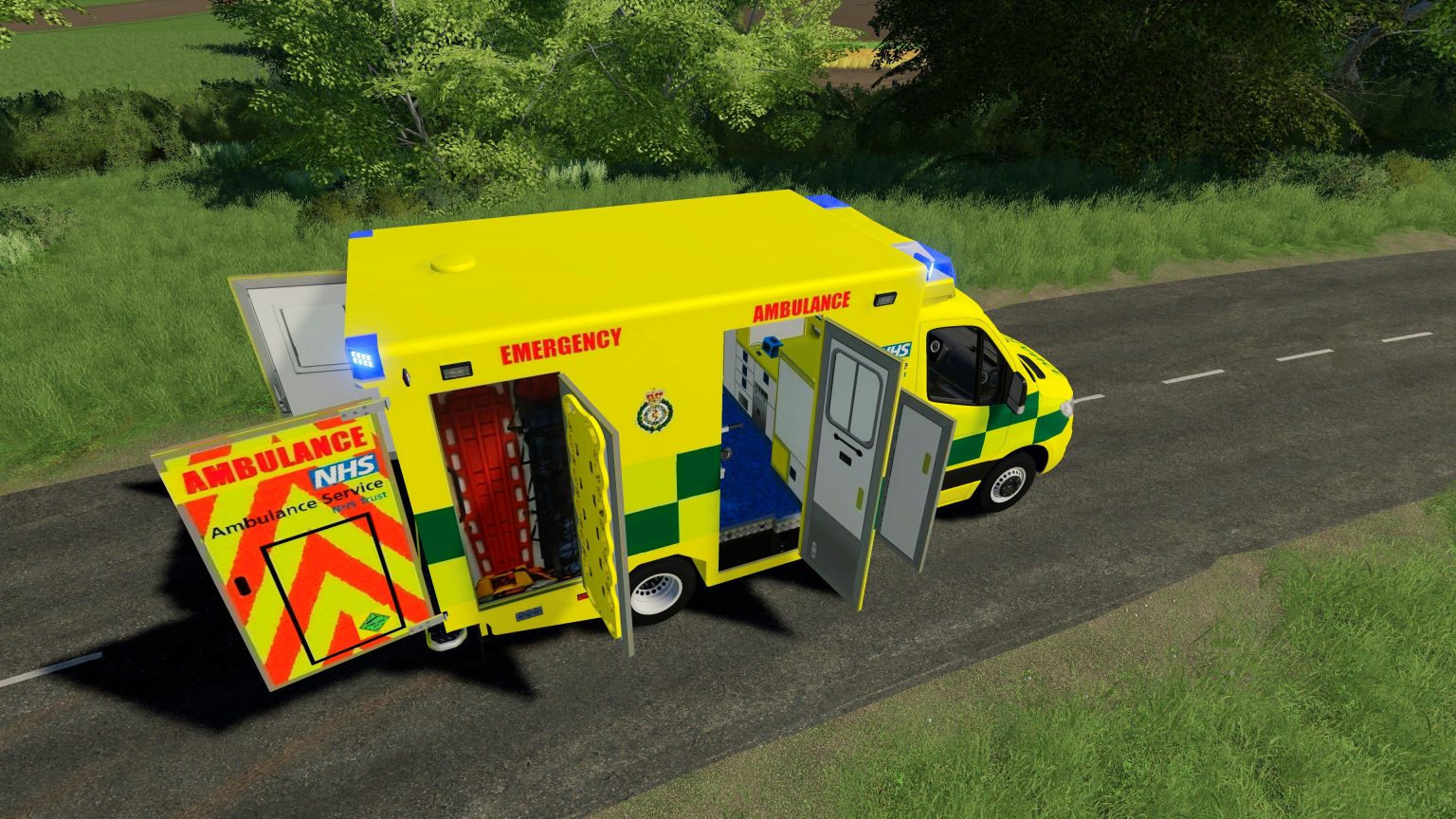 Mod UK Real Ambulance Reskin v1.0 - FS 25 modding - LS25 Mod download!