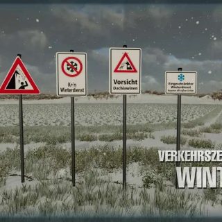 LS22 Traffic Signs Winter v1.0.0.0 - FS 25 modding - LS25 Mod download!