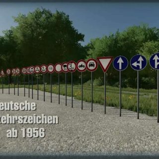 LS22 Traffic signs DE 1956 v1.1.0.0 - Farming Simulator 22 mod, LS22 ...