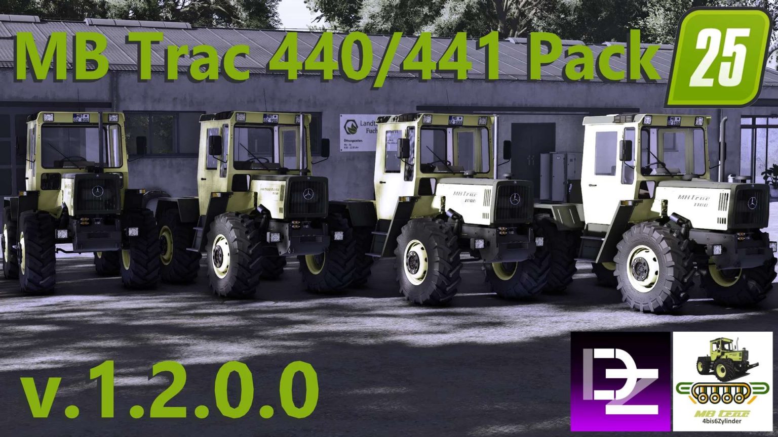 LS25 Mercedes Benz MB Trac 442/443 Pack v2.0.0.0 - FS 25 modding - LS25 Mod download!